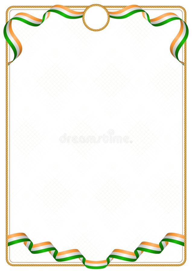Frame and Border of India Colors Flag Stock Vector - Illustration of ...