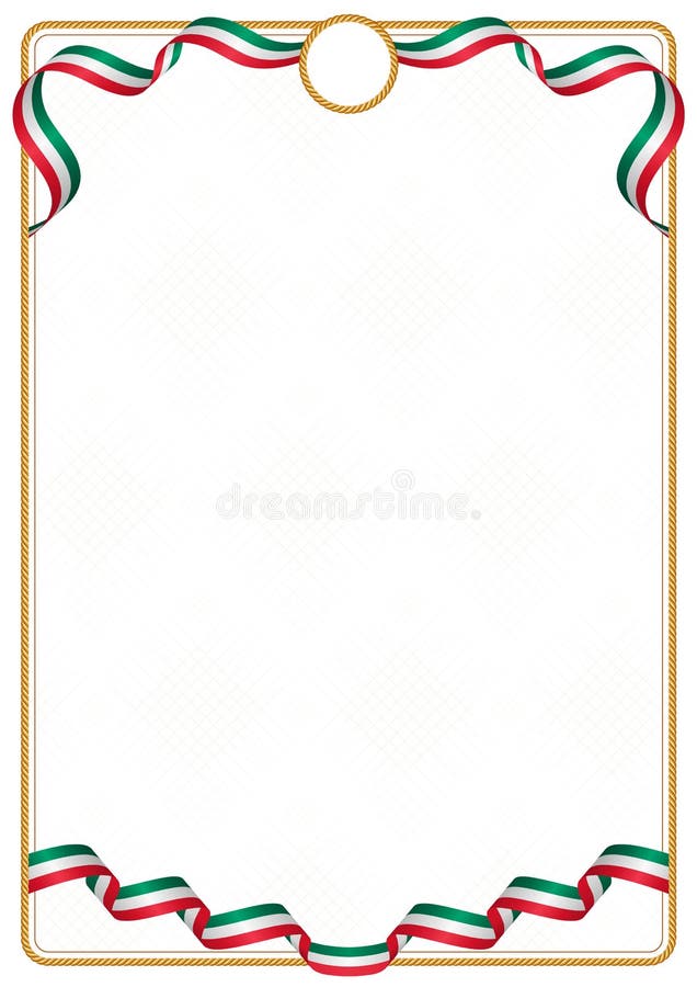 Frame and Border of Mexico Colors Flag Stock Vector - Illustration of ...