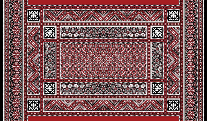 Sindhi Ajrak Pattern Backgound Vector Stock Vector - Illustration of ...