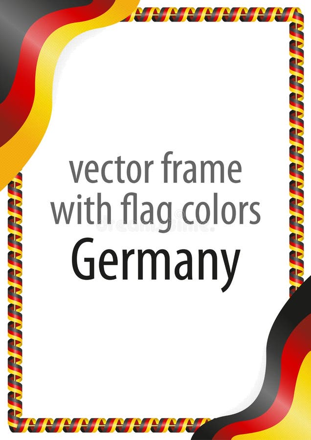 Frame and Border of Ribbon with the Colors of the Germany Flag Stock ...
