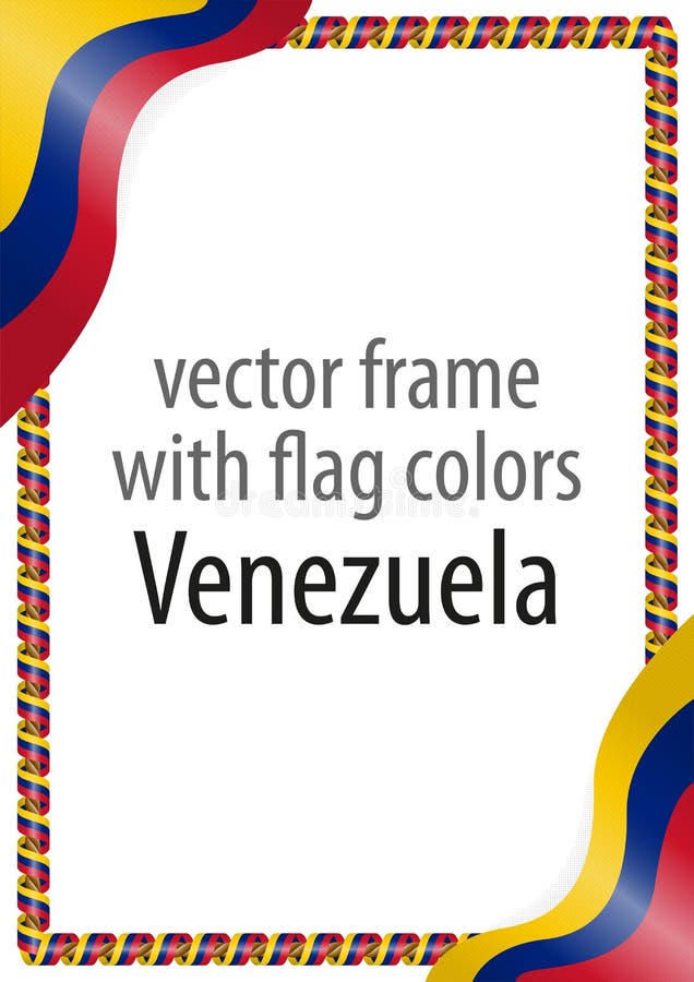Frame and Border of Ribbon with the Colors of the Venezuela Flag Stock ...
