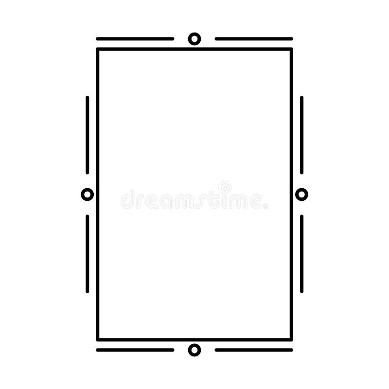 Frame Border Shape Icon for Decorative Vintage Doodle Element for ...