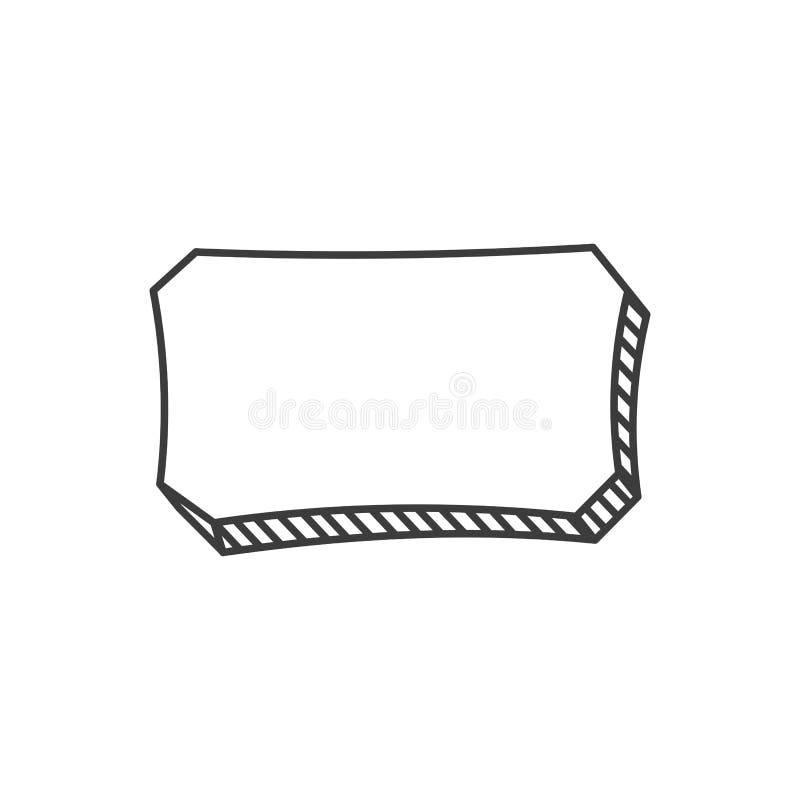 Memo Sticker Plate Board, Doodle Style Box Frame Stock Vector ...