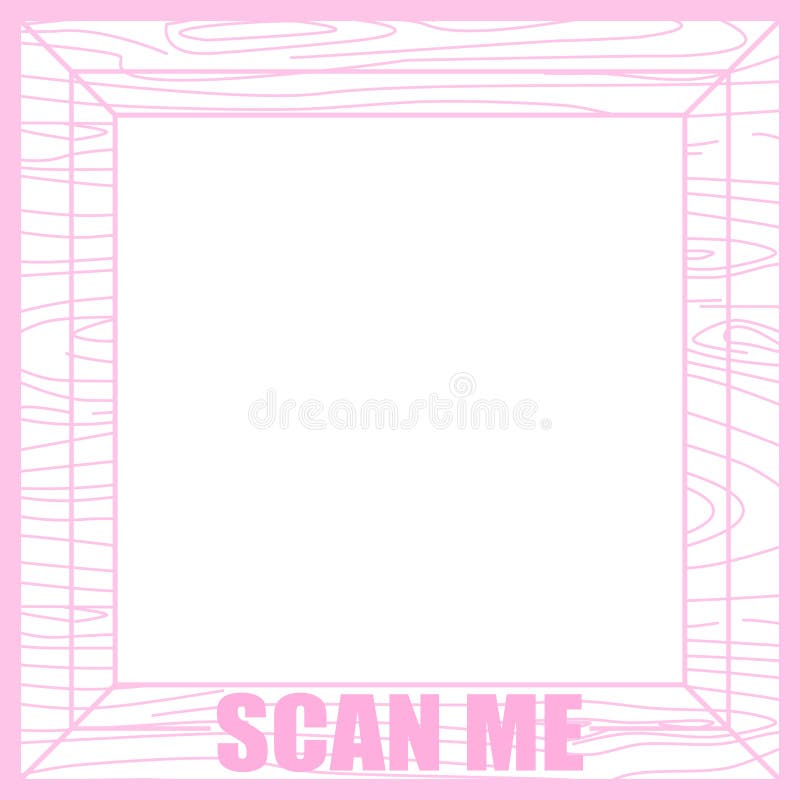 Frame Border Square Qr Code Scan for Retail Shop Cherry Blossom Cute ...