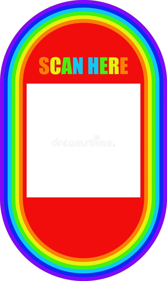 Frame Border Square Qr Code Scan for Retail Shop Rainbow Pride Colorful ...