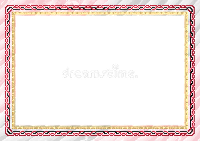 Frame and Border with Trinidad and Tobago Flag Stock Illustration ...