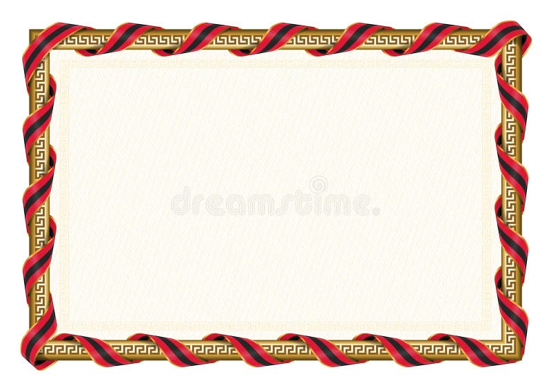 Frame and Border with Trinidad and Tobago Flag Stock Vector ...
