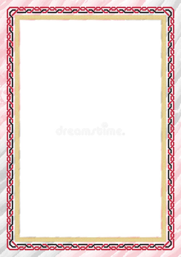 Frame and Border with Trinidad and Tobago Flag Stock Illustration ...