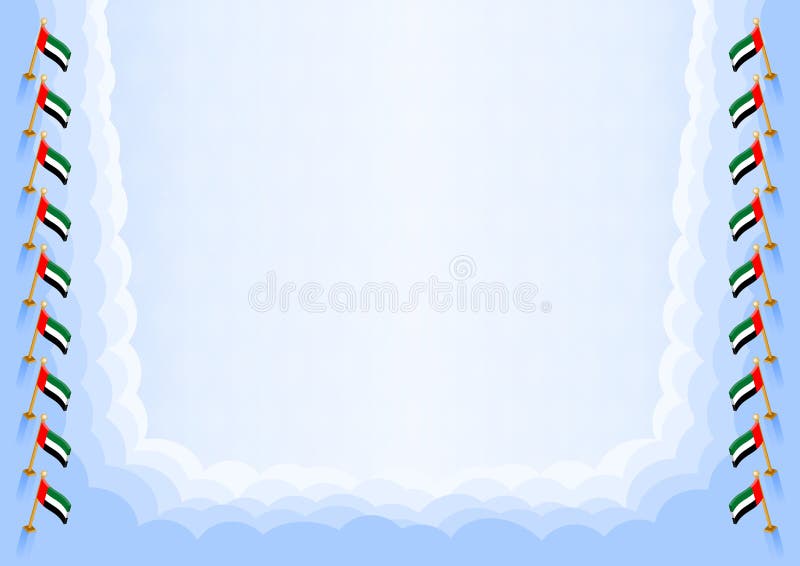 Frame and Border with United Arab Emirates Flag Stock Vector ...