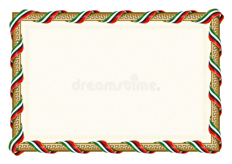 Frame and Border with United Arab Emirates Flag Stock Vector ...