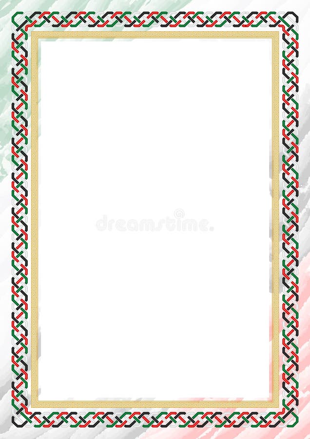 Frame and Border with United Arab Emirates Flag Stock Vector ...