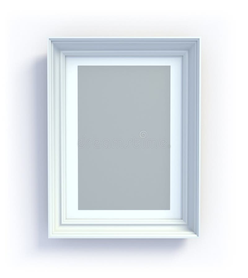 Frame branco ilustração stock. Ilustração de parede, marcador - 12912436