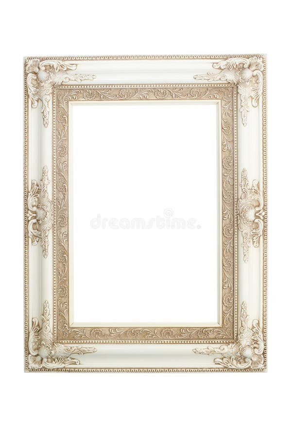 Frame Branco Do Vintage Isolado No Fundo Branco Imagem de Stock ...