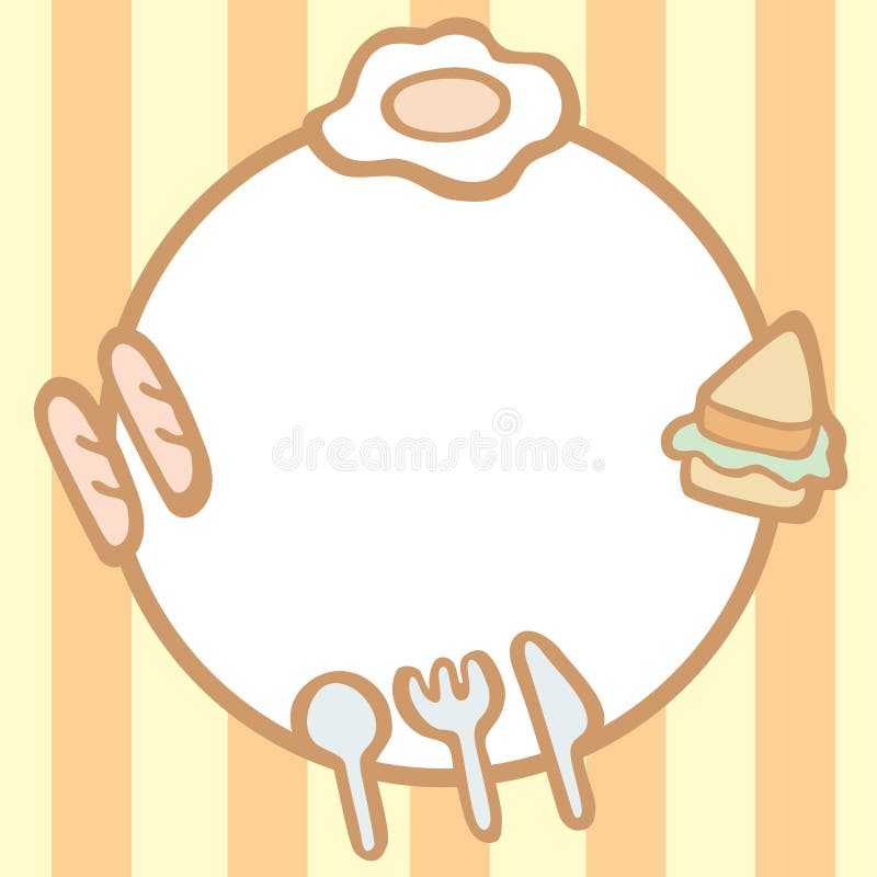 Frame of Breakfast Background with Space for Your Text Stock Vector ...