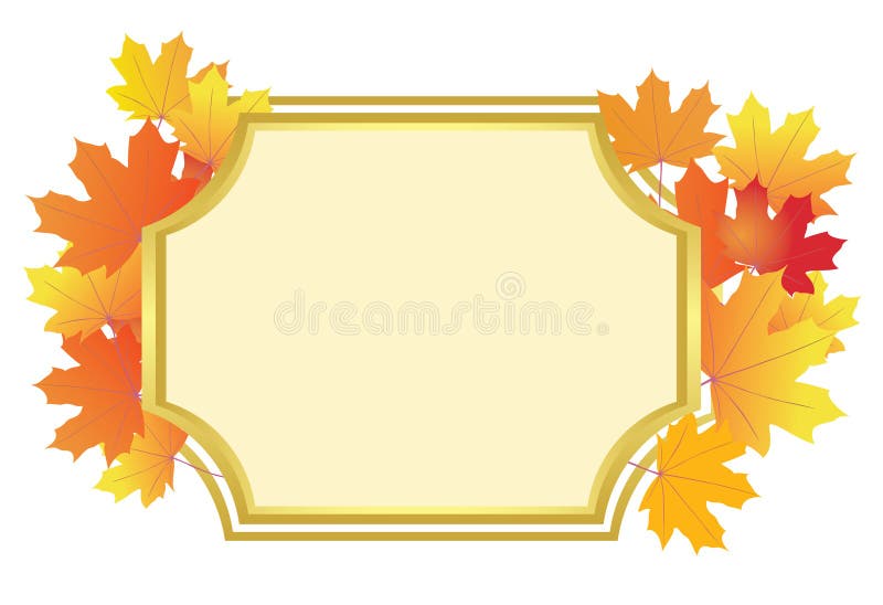 Frame with Bright Autumn Leaves - Vector Stock Vector - Illustration of ...