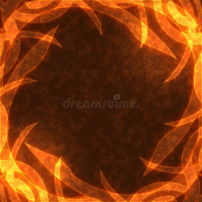 Frame of the Burning Elements Stock Illustration - Illustration of ...