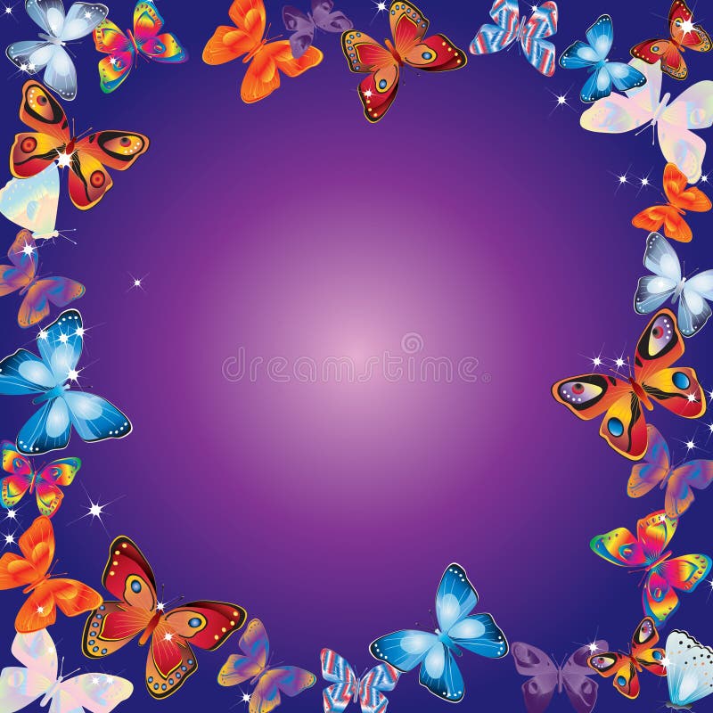 Frame with butterflies stock vector. Illustration of subtle - 19804818