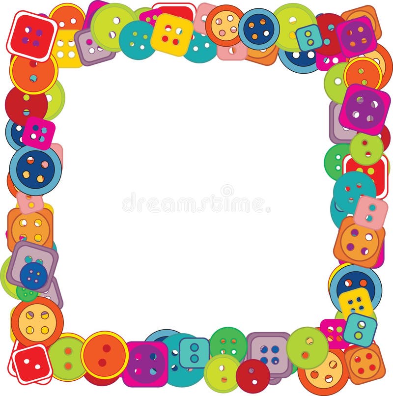 Frame of buttons for kids stock vector. Illustration of circle - 31932544