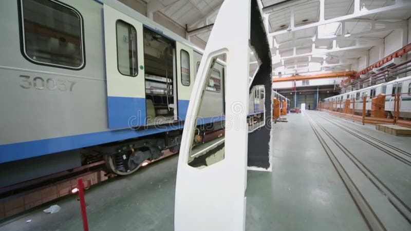 Frame for Cabin and New Trains at Assemblage in Stock Footage - Video ...