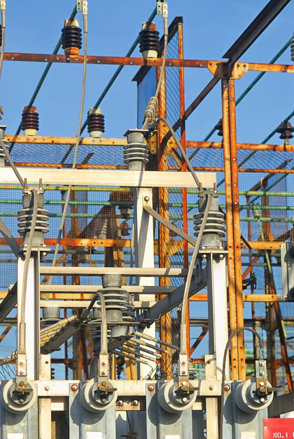 Frame, Cables, Transformers, and Insulators of an Electrical Sub ...