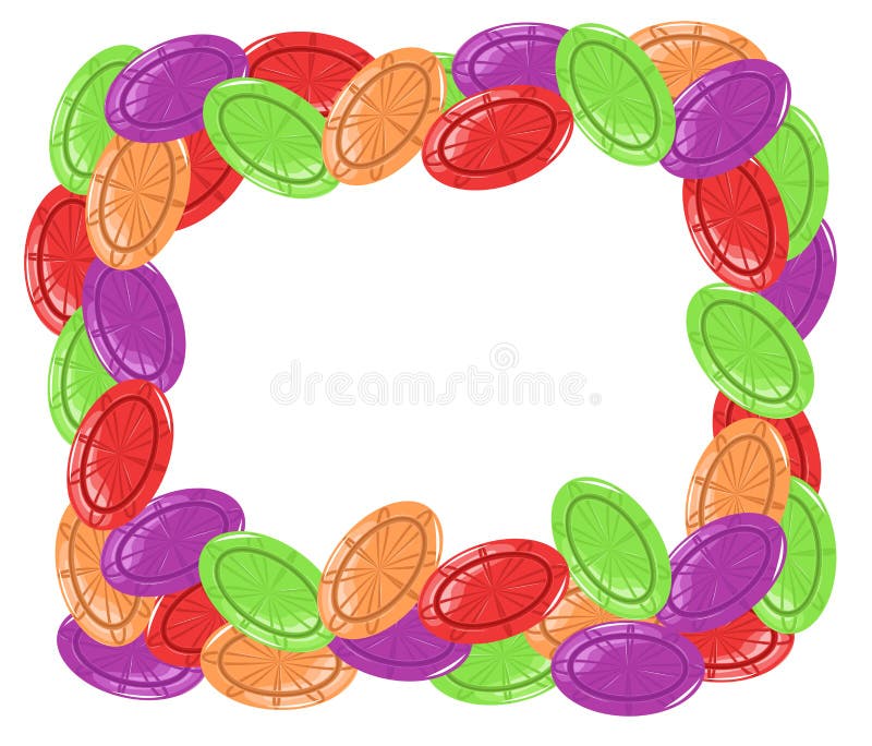 Halloween Candy Round Frame Stock Vector - Illustration of loop, icon ...