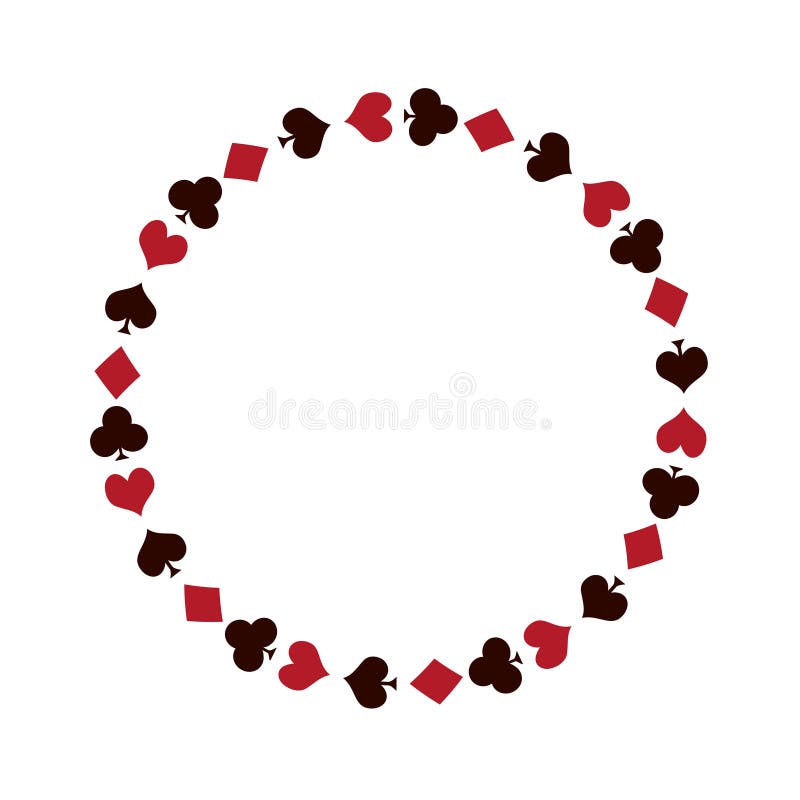 Framing from card suits stock vector. Illustration of deck - 243584764