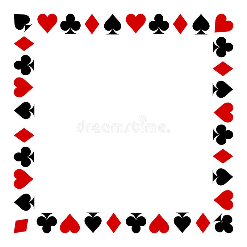 Poker border / frame stock vector. Illustration of chance - 21615155