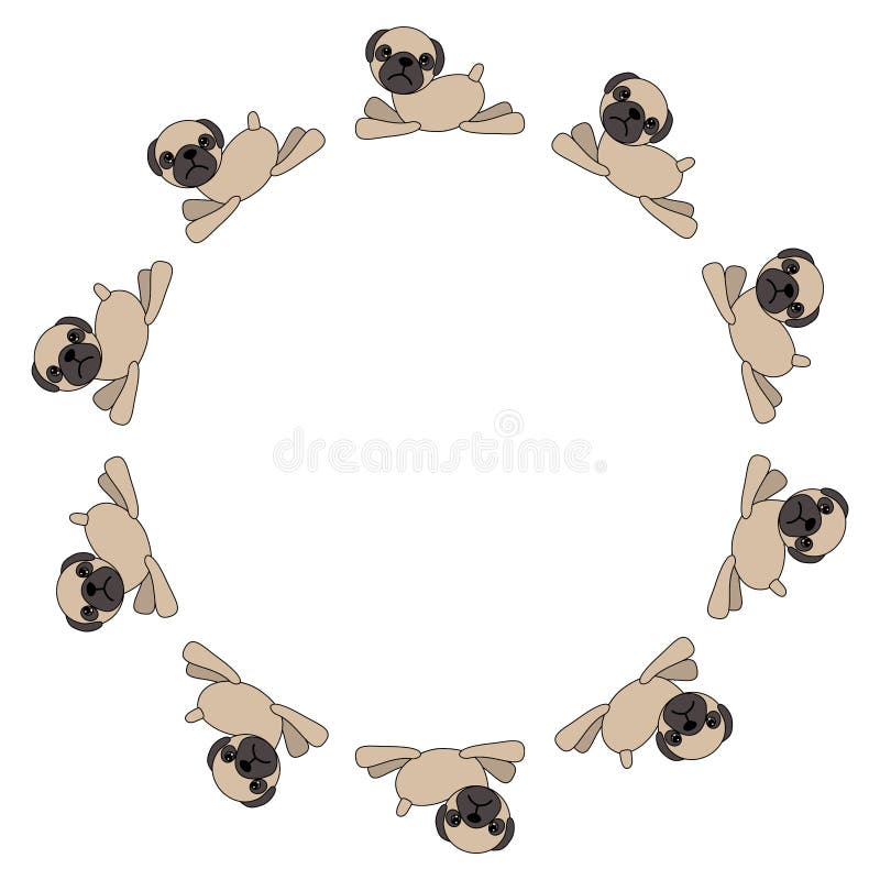 Pugs Border Stock Illustrations – 19 Pugs Border Stock Illustrations ...