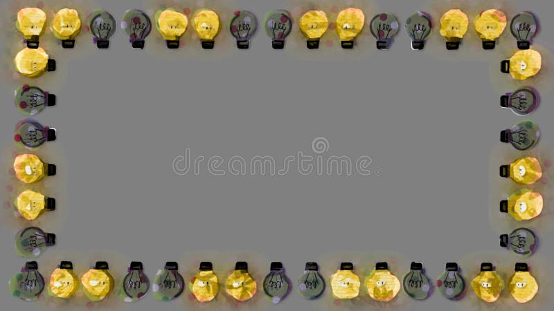 Frame Cartoon Stop Motion Light Bulbs Turning on Off Stop Motion Alpha ...