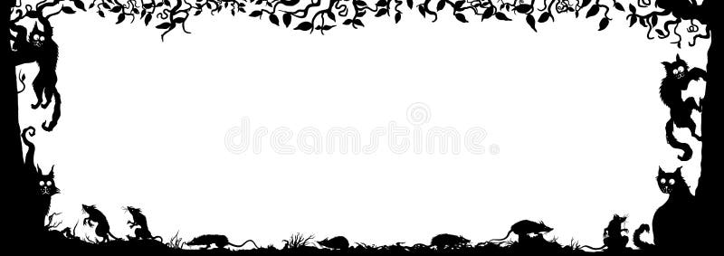 Frame with cats and rats stock vector. Illustration of kitty - 176239014