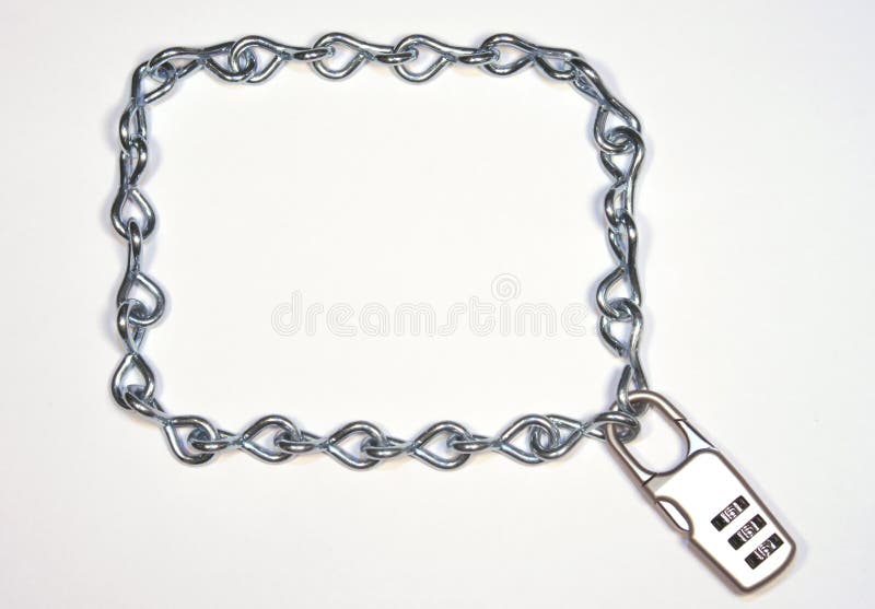 Chain and combination lock stock photo. Image of chained - 1551558