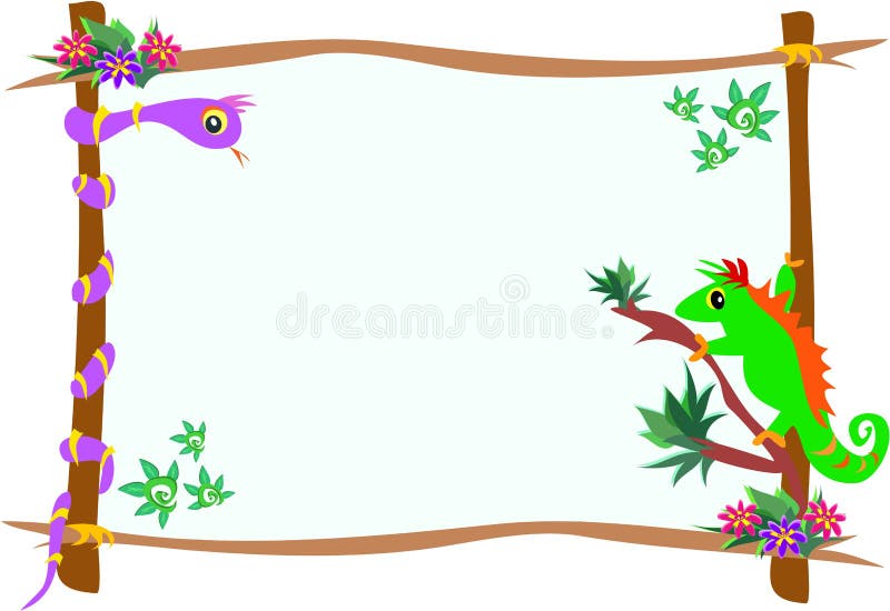 Cartoon snake frame stock vector. Illustration of adorable - 54299249