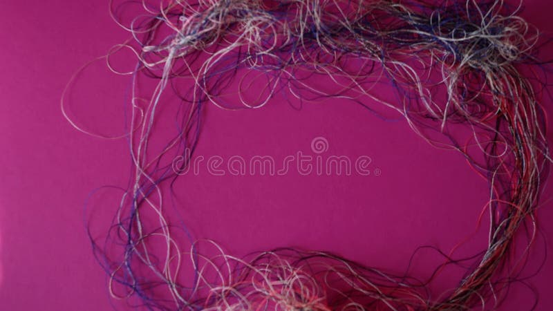 Frame. Chaotically Tangled Threads. Embroidery Threads in Chaos. Hobby ...