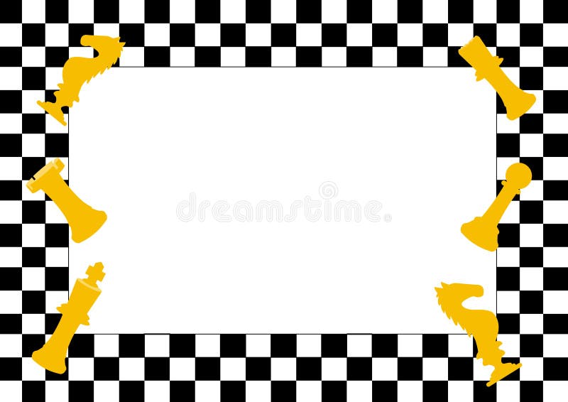 Frame of Chess Board Game and Chess Pieces,Funny Frame for Children ...