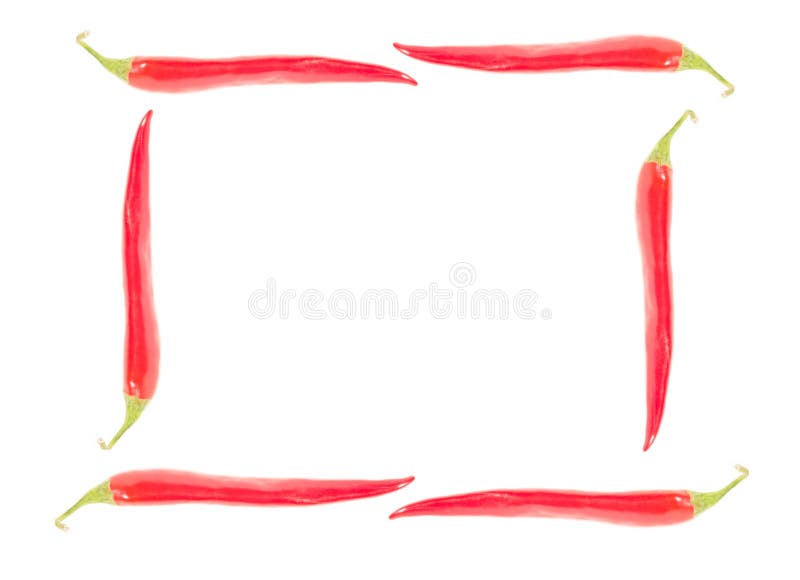 Frame of chili stock photo. Image of chili, dish, white - 50436808