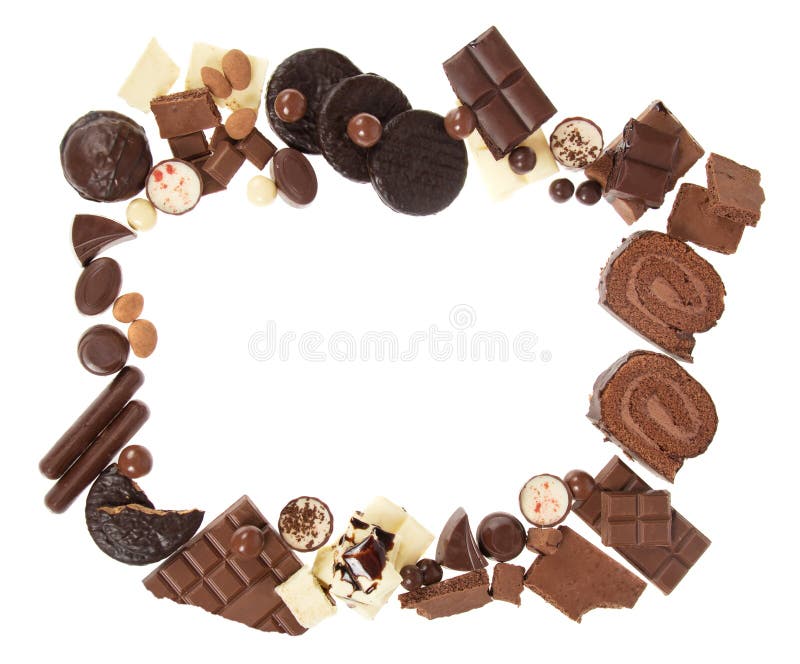 Frame from Chocolate Sweets Stock Photo - Image of black, chopped: 35309610