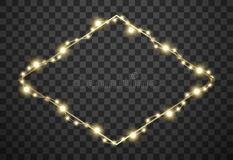 Gold String Lights Border Background Stock Illustrations – 1,482 Gold ...