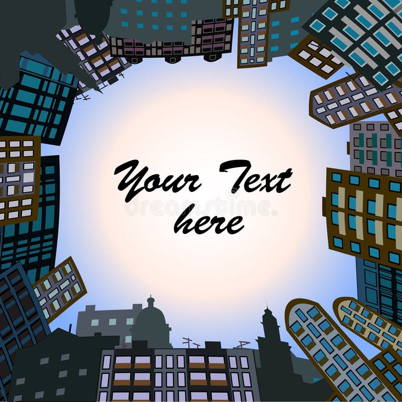 Frame from city building. stock vector. Illustration of design - 103191521