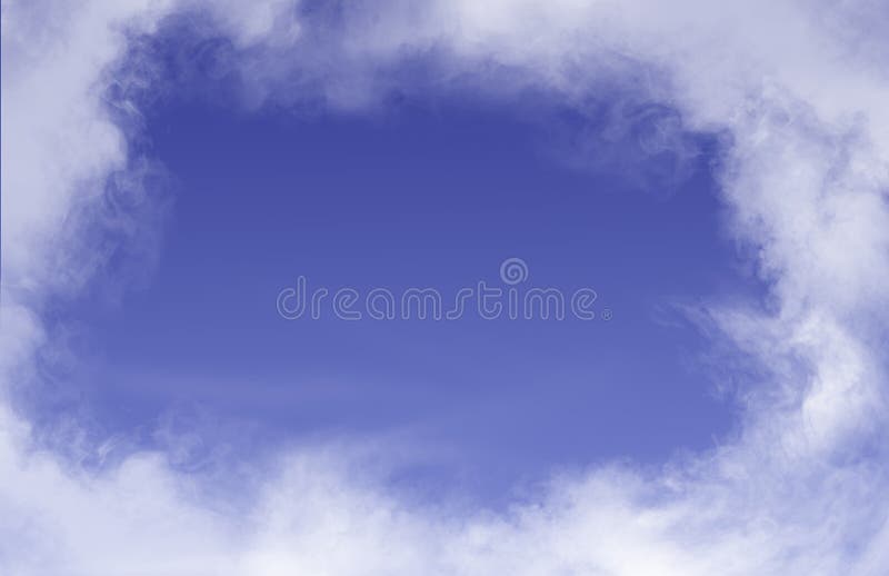 Frame Clouds on Blue Sky Background Stock Photo - Image of immortal ...