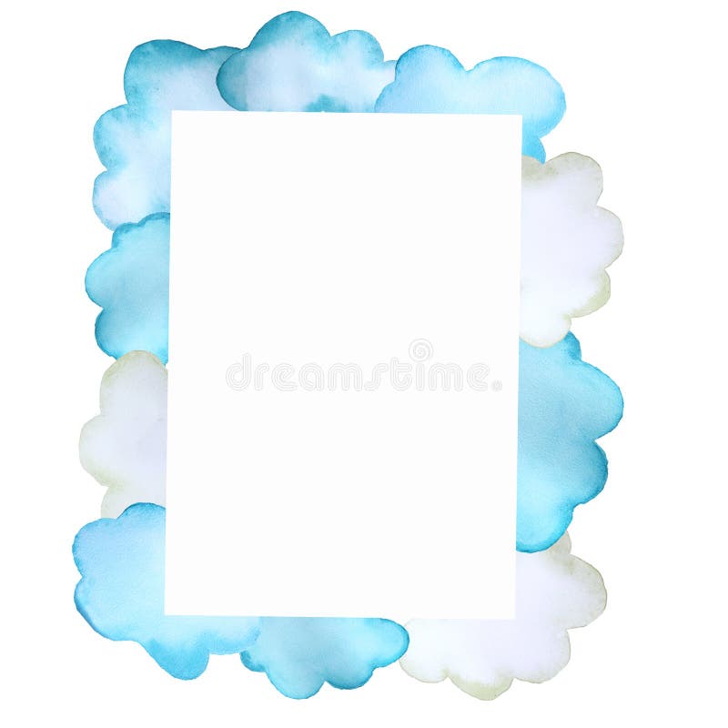 Frame with clouds stock illustration. Illustration of room - 147244636