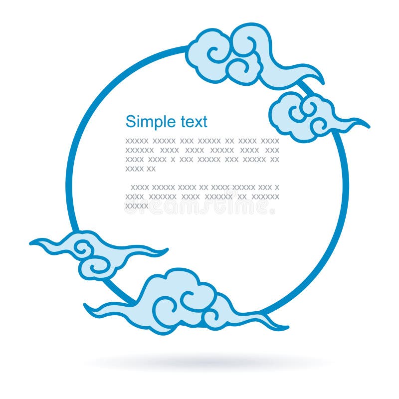 Frame clouds stock vector. Illustration of natural, retro - 30658134