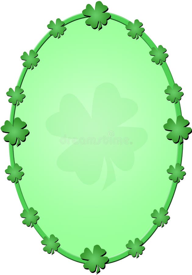 Frame clover leaves stock illustration. Illustration of print - 1346200