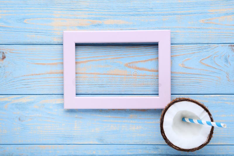 Frame with coconut stock photo. Image of decoration - 123928098