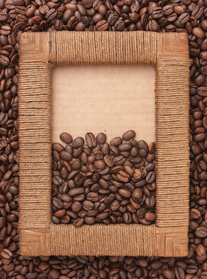 Frame of coffee beans stock image. Image of vintage - 133850875