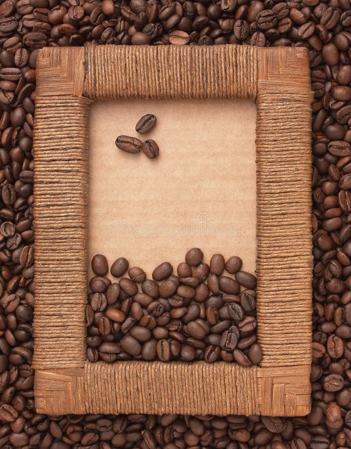 Frame of coffee beans stock image. Image of space, style - 133099345
