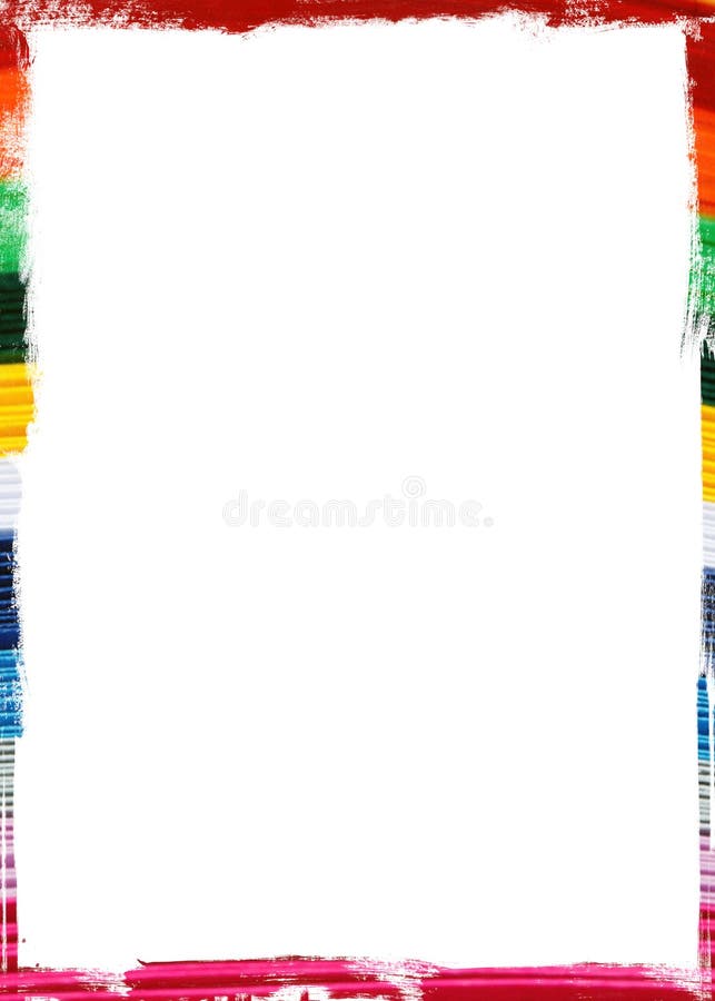 Frame with Color Blobs, Isolated on White Background, Stock ...