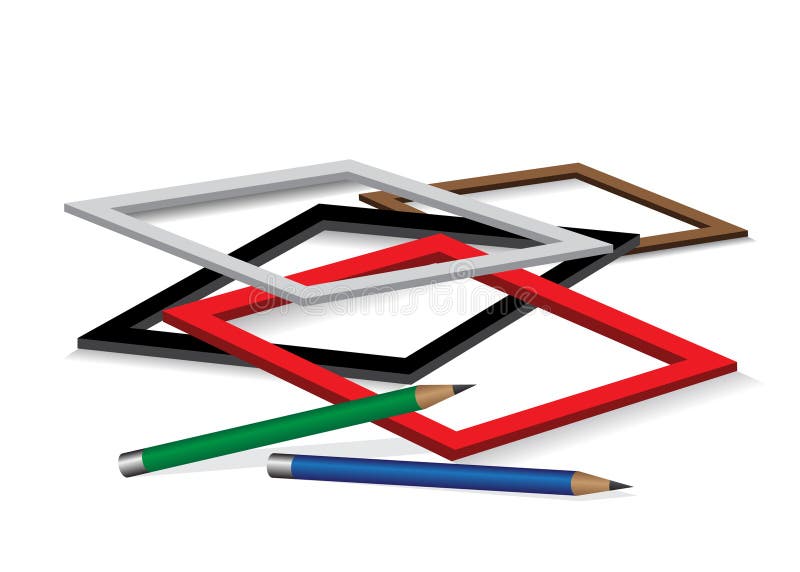 Color Framework with a Pattern Stock Vector - Illustration of cadre ...