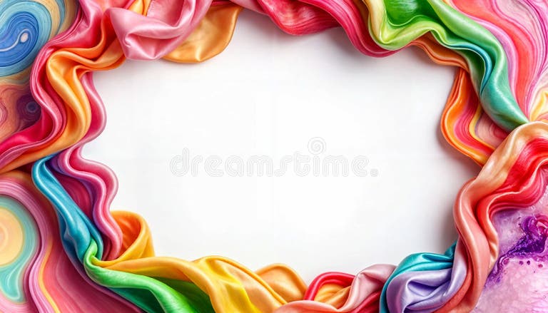 Frame of Colored Fabric. Fabric Frame Layout Stock Illustration ...
