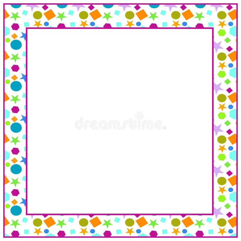 Frame from colored shapes stock vector. Illustration of vector - 55250830