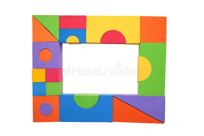 Frame of Colorful Children S Building Blocks Stock Photo - Image of ...
